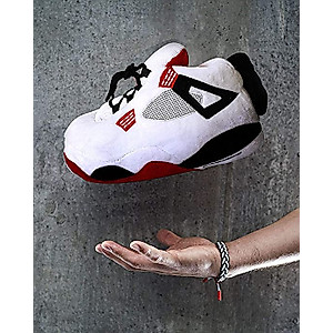 Auden Group Sneaker Slippers Comfy, and Trendy Sneakers for Men, Pure Polyester Womens Sneakers | Fluffy Slippers with Standard Shoes Size that Fits All (Black, White & Red)