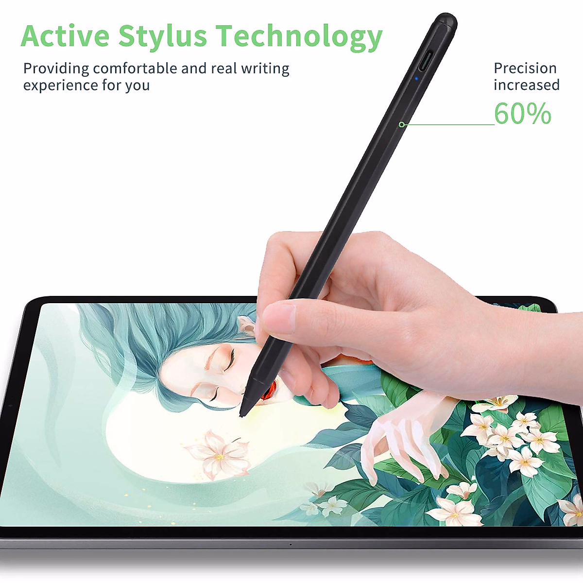 Active Stylus for Lenovo Yoga 7i/9i 2-in-1 Pen, Electronic Digital Pencil Compatible with Lenovo Yoga 7i/9i Stylus Pens,Good for Sketching and Note-Taking Pens with Type-C Rechargeable, Black