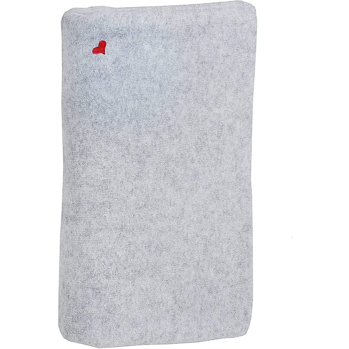 The Breast & Chest Buddy - Seatbelt Cushion for Open Heart Surgery, Mastectomy and Chest Reconstruction Sites - Solid Gray with Heart