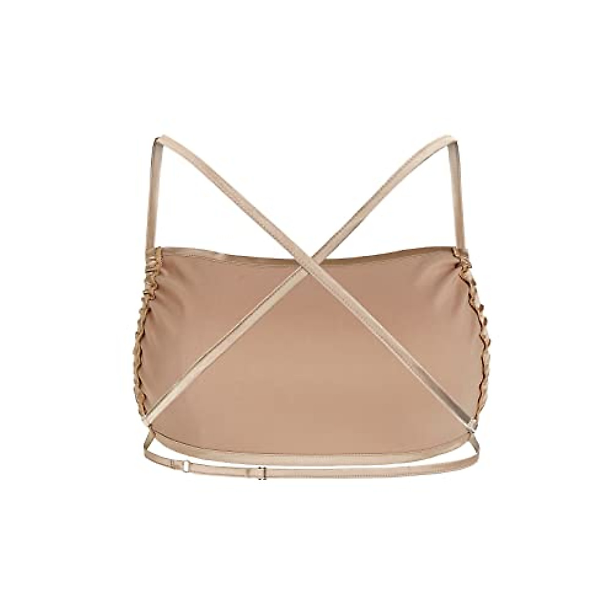 ZAFUL Women's 2 Piece Cut Out Silky Satin and One Shoulder Mini Cami Dresses for Graduation Night Club Date Party(Champagne, S)