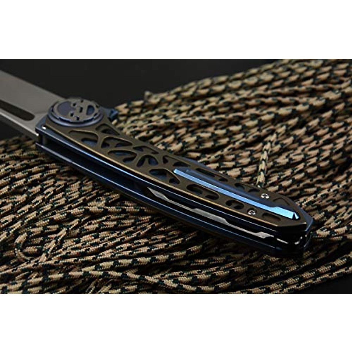 Kevin john Harpoon Folding Pocket Knives M390 Blade Titanium alloy Disassembly Pivot Screws