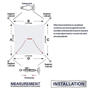 Petra's 25 Ft. X 15 Ft. Rectangle Sun Sail Shade. Durable Woven Outdoor Patio Fabric w/Up to 90% UV Protection. 25x15 Foot. (Desert Sand)