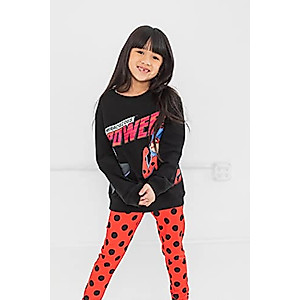 Miraculous Ladybug Cat Noir Big Girls Ruffle Fleece Hoodie & Leggings Set 10-12