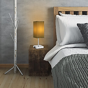 SEEDED-DESIGN Touch Control Table Lamp, Bedside Lamp with USB Port and Outlet, 3-Way Dimmable Nightstand Lamp for Bedroom, Living Room, LED Bulb Included (Square, Green Tea)