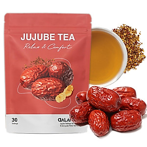 DALAMHARI Jujube Tea 30T | Sleepytime Tea Smooth Move Tea Bags Medjool Dates Pitted Dates Date Sugar Free Te Divina Chupa Panza Tea Pinalim Tea Throat Coat Tea Decaf Tea Bags