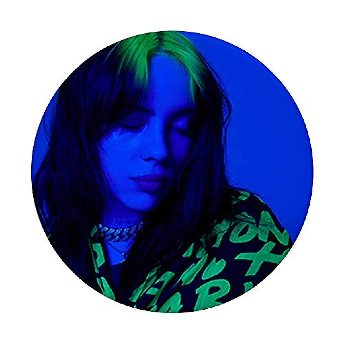 Official Billie EIlish Downward Glance Photo PopSockets PopGrip: Swappable Grip for Phones & Tablets