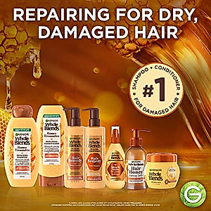 Garnier Whole Blends Honey Treasures Repairing Mask, for Dry, Damaged Hair, 10.1 Fl Oz, 2 Count (Packaging May Vary)