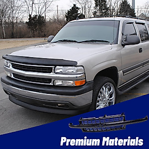 JustDrivably Front Grille Grill Assembly Black Compatible With Chevrolet Silverado 1500 2500 1999-2002 & Suburban 1500 2500 & Tahoe 2000-2006