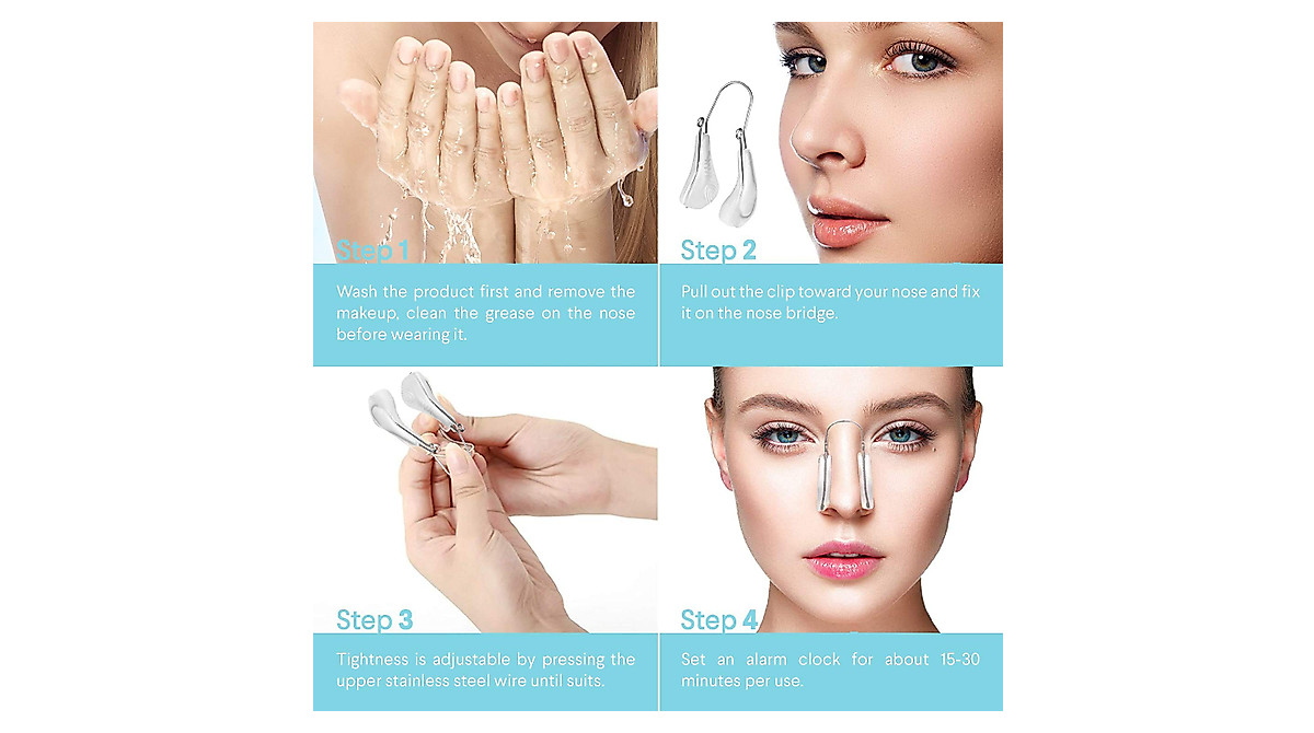 AMIJEAL Nose Shaper Clip for Natural Nose Reshaping | Pain-Free & Safe