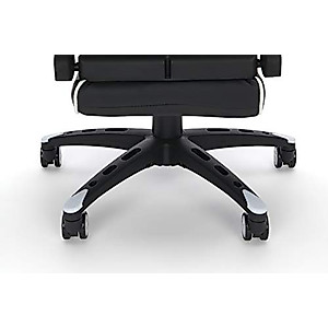 RESPAWN 110 Ergonomic Gaming Chair with Footrest Recliner - Racing Style High Back PC Computer Desk Office Chair - 360 Swivel, Adjustable Lumbar Support, Headrest Pillow, Padded Armrests - 2019 White