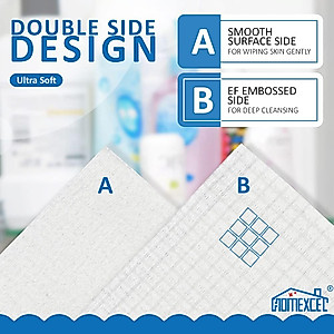 HOMEXCEL Face Towels, Disposable Makeup Remover Wipes Cloth 10" x 12", Soft Lint Free Facial Cleansing Clean Facial Towels, Biodegradable Dry Wipes Face Cloth for Sensitive Skin,50 Count