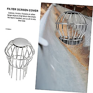 OSALADI Gutter Cleaner 4 Pcs Floor Drain Cover Sink Filter Escurreplatos para Fregadero Net Cover Gutter Cleaning Tools Roof Strainers Cover Stainless Roof Filter Caps Dome