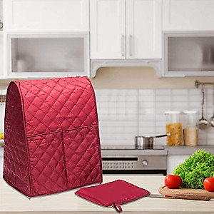 Kitchen Aid Mixer Cover, Stand Mixer Cover Compatible with 5-8 Quart Kitchenaid/Hamilton Stand Mixer, Dust Cover with Pockets, Kitchen Aid Mixer Accessories Fits for All Tilt Head & Bowl Lift