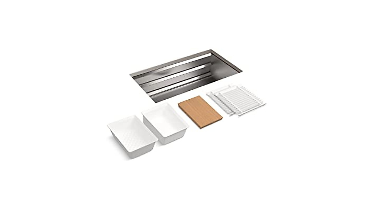 KOHLER 5540-NA Prolific Stainless Steel Workstation Sink | Quiet & Durable