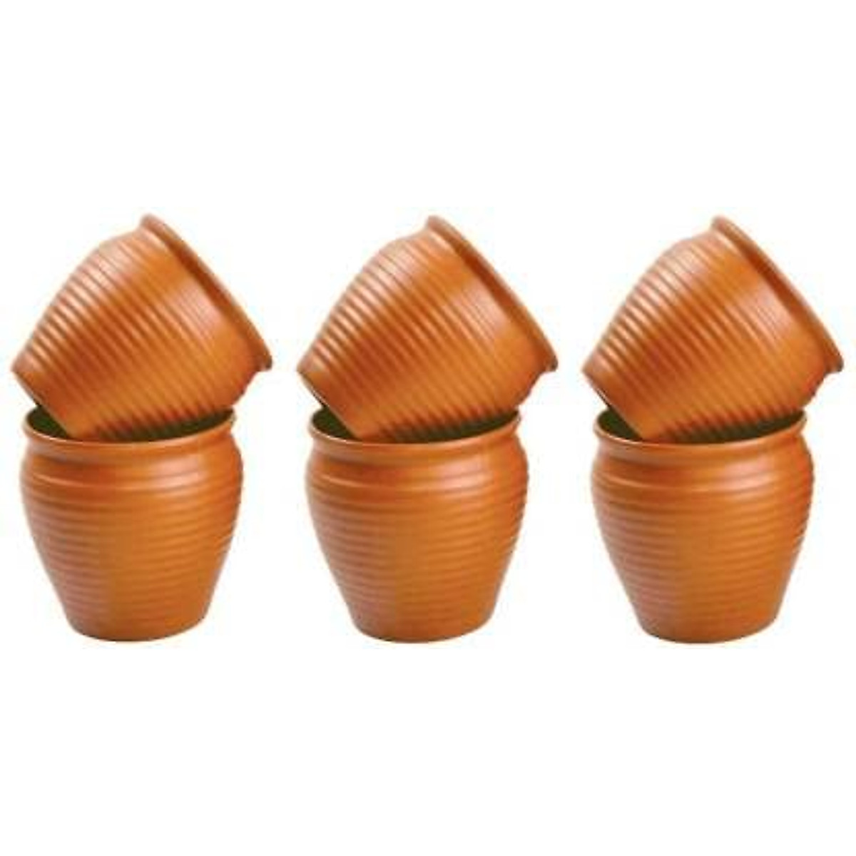 Generic Kullad Cup Chai Kullad Kulhad Tea Cup Tea Cups Set Peck Of 6 ( Ceramic ) Dishwasher Safe