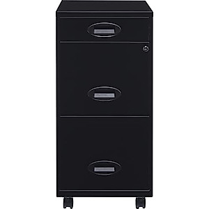 Lorell SOHO Mobile Cabinet, Black