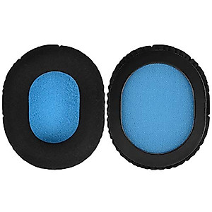 Geekria Comfort Velour Replacement Ear Pads for Sennheiser HD8 DJ Headphones Earpads, Headset Ear Cushion Repair Parts (Black)