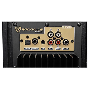 Rockville TM80B Black Home Theater System Tower Speakers 8" Sub/Bluetooth/USB