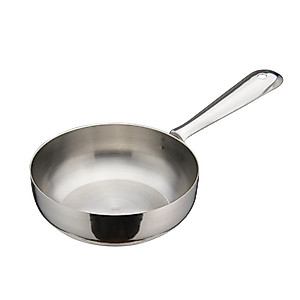 WINCO DCWC-101S Mini Fry Pan, Silver, 4"Dia x 1-1/8"H