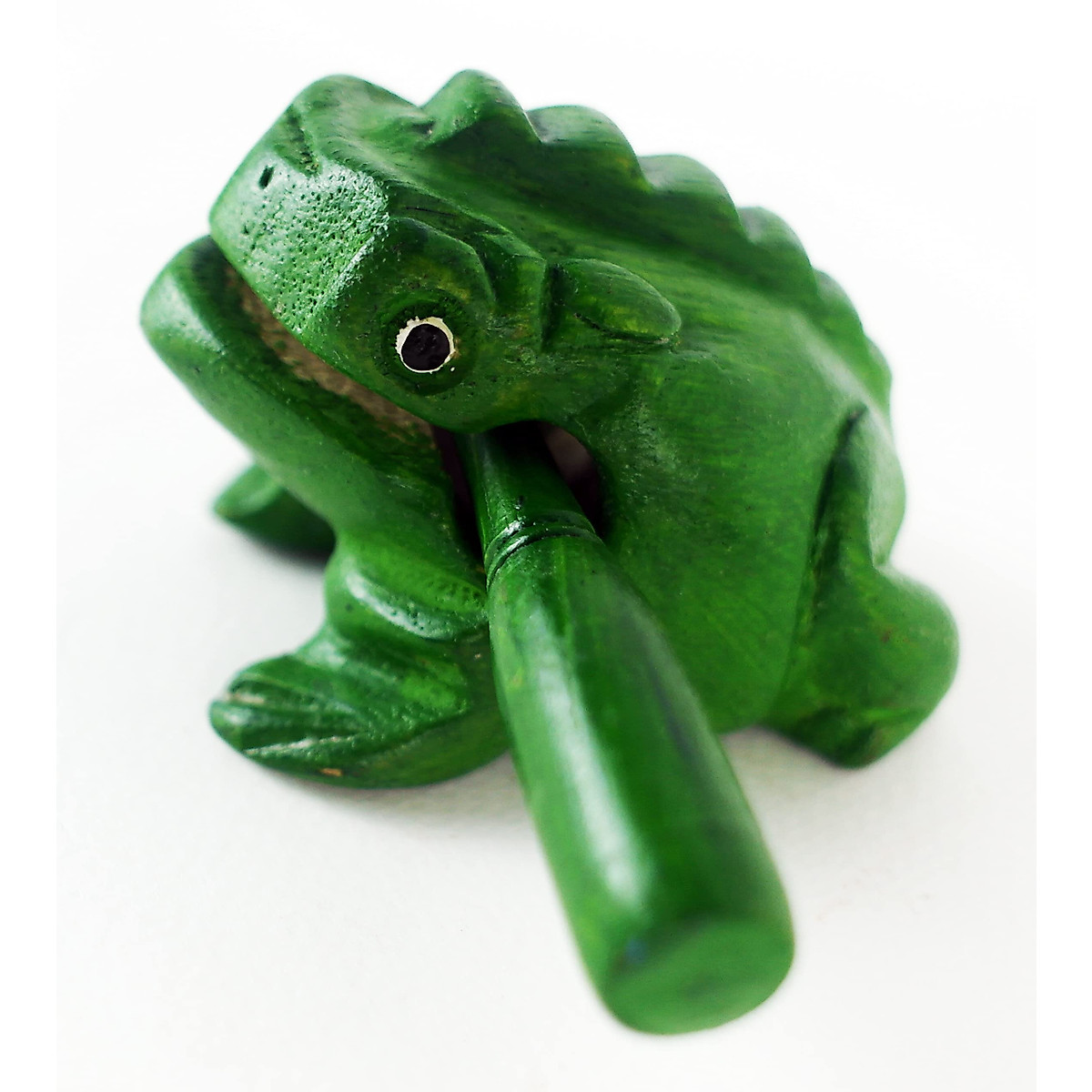 Guiro Percussion Instruments Wooden Frog 3 Pieces Set of 3 Natural Wood Güiro Frog Black Green Wood Carving