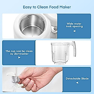 Baby Food Maker, MAMIZO Baby Food Blender,Baby Food Processor, Auto Cooking & Grinding,Baby Food Maker with Blender and Steamer, Touch Screen Control,Valentines Day Gifts for Kids