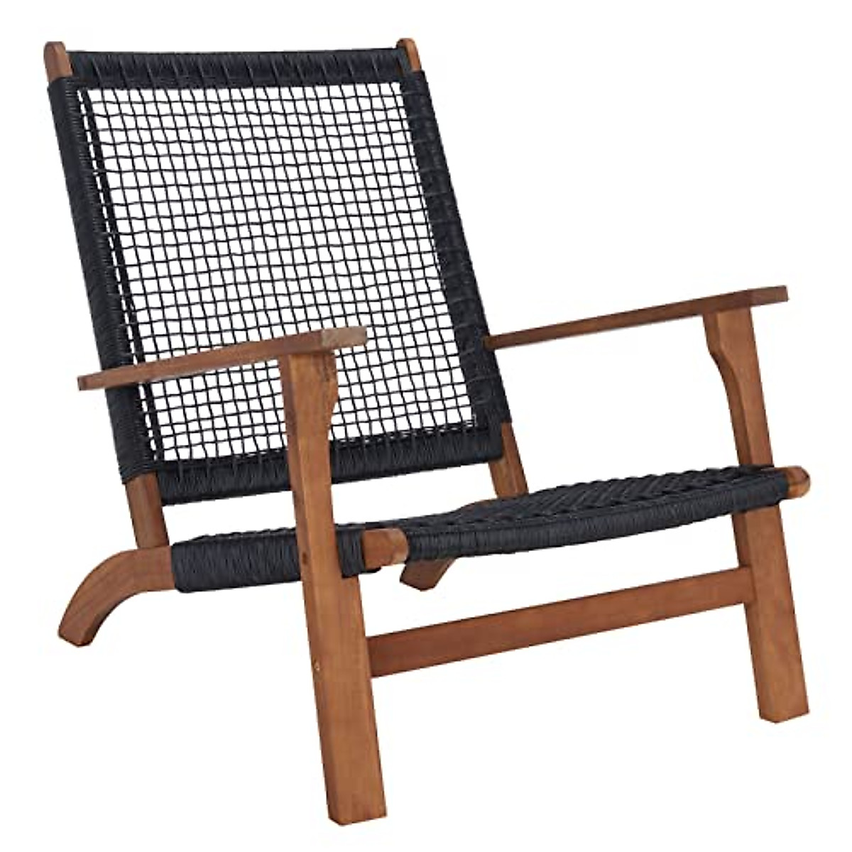 SAFAVIEH Outdoor Collection Chantelle Natural/Black Woven 5-Piece Patio Set