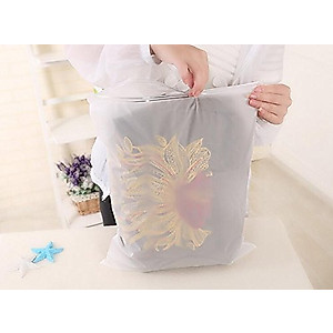 erioctry Waterproof Plastic Pouch Bag Organizer Packaging Bags Travel Storage Bag Luggage Shoes Cloth Suit Makeup Packing Pouch Bag Organizer Zip Seal Space Saving Bags (6-Pack of Different Sizes)