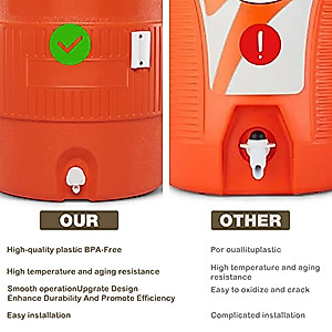 10 Sets Push Button Spigot Water Cooler Faucet Replacement Plastic Compatible with Igloo 2, 3, 5, and 10 Gallon Beverage Coolers, BPA-Free, Dispenser Tap Set, Reusable Spigot Spout Water, White.