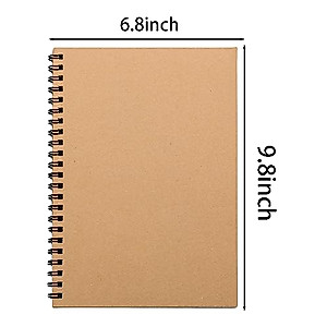 GZTFPQ 2 Pack College Ruled Notebook, Soft Yellow Cover Spiral Notebook, Memo Notepad Sketchbook, Students Office Business Diary Spiral Book Journal,120 Pages, 60 Sheets.