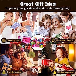 Cheese Boards Charcuterie Gift Bamboo: 5-in-1 360° Rotation Unique Serving Platters for Housewarming Wedding Party Holiday Birthday Gift Easy Setup - UTCG U2