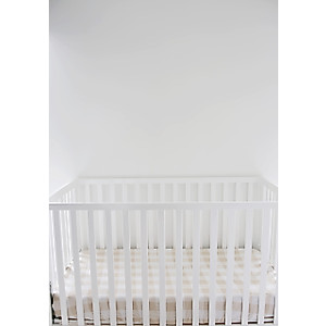 Marlowe & Co Cotton Muslin Crib Sheet, 100% Cotton Muslin Baby Crib Sheets for Standard Size Crib Mattress 28" x 52", Soft and Breathable Neutral Fitted Crib Sheet for Baby Boy and Girl (Gingham)