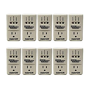 10 Pack 1800 Watts Refrigerator Voltage Protector Brownout Surge Appliance (New Model)
