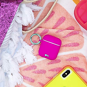 Case-Mate - AirPods Case - Hook Ups - Silicone - Compatible with Apple AirPods Series 1 & 2 - Fuchsia Dark Pink