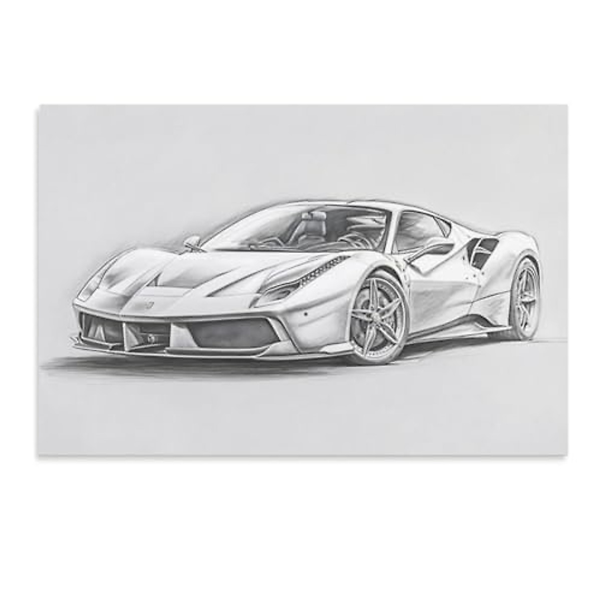 Car Poster Ferrari F40 Supercar Posters Racing Car Canvas Wall Art For Boy's Bedroom SuperCar Wall Decor Unframe-style 18x12inch(45x30cm)