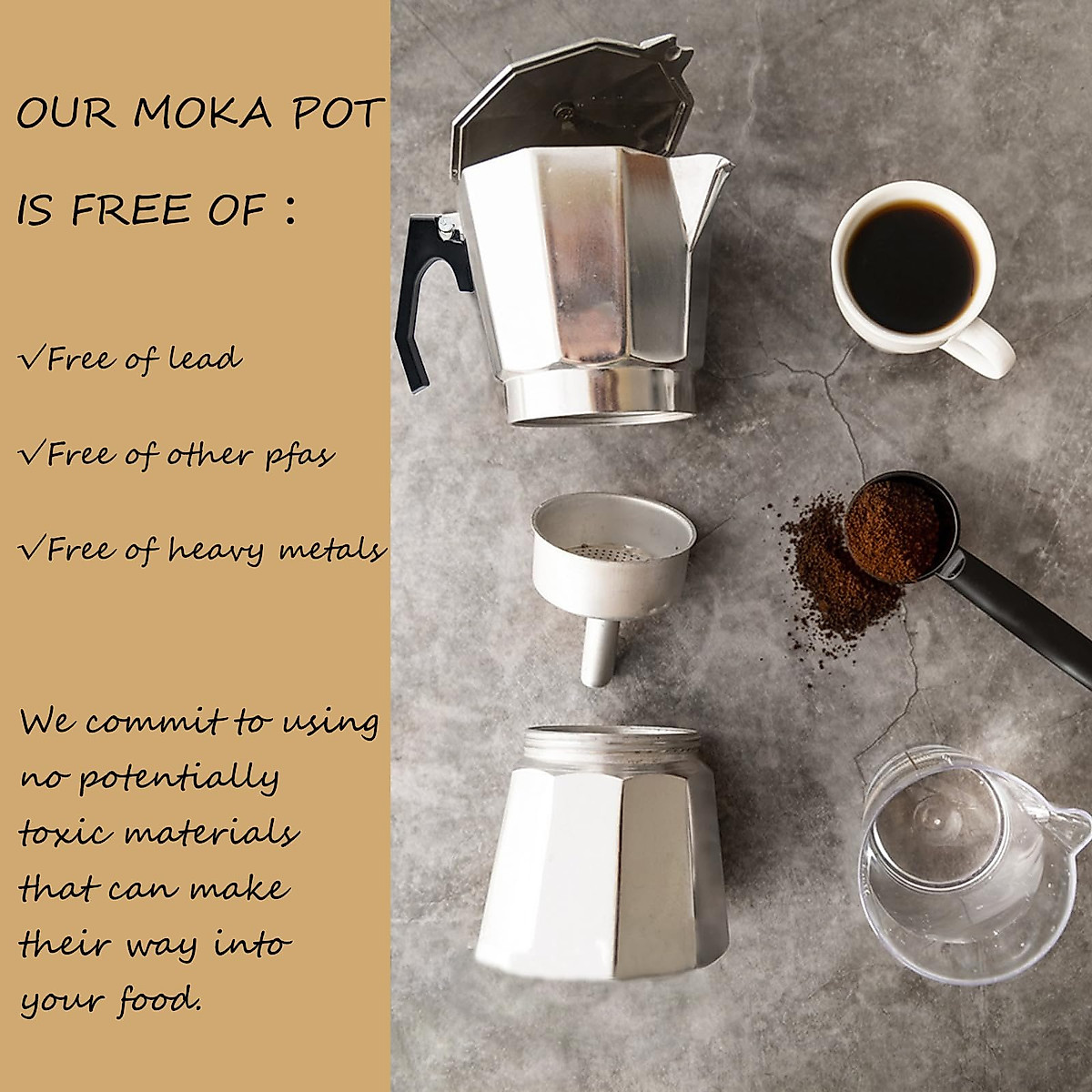 Vaolvpant 14 Cup Aluminum Moka Pot Classic Stovetop Espresso Coffee Maker 700ml 23oz Coffeemaker Percolator Moka Express Classic Cafe Maker for Italian and Cuban Café Brewing Silver