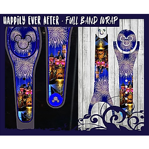 Happily Ever Forever (Fireworks) Wrap Magic Band Skin Vinyl Decal Wrap Compatible with MagicBand 2
