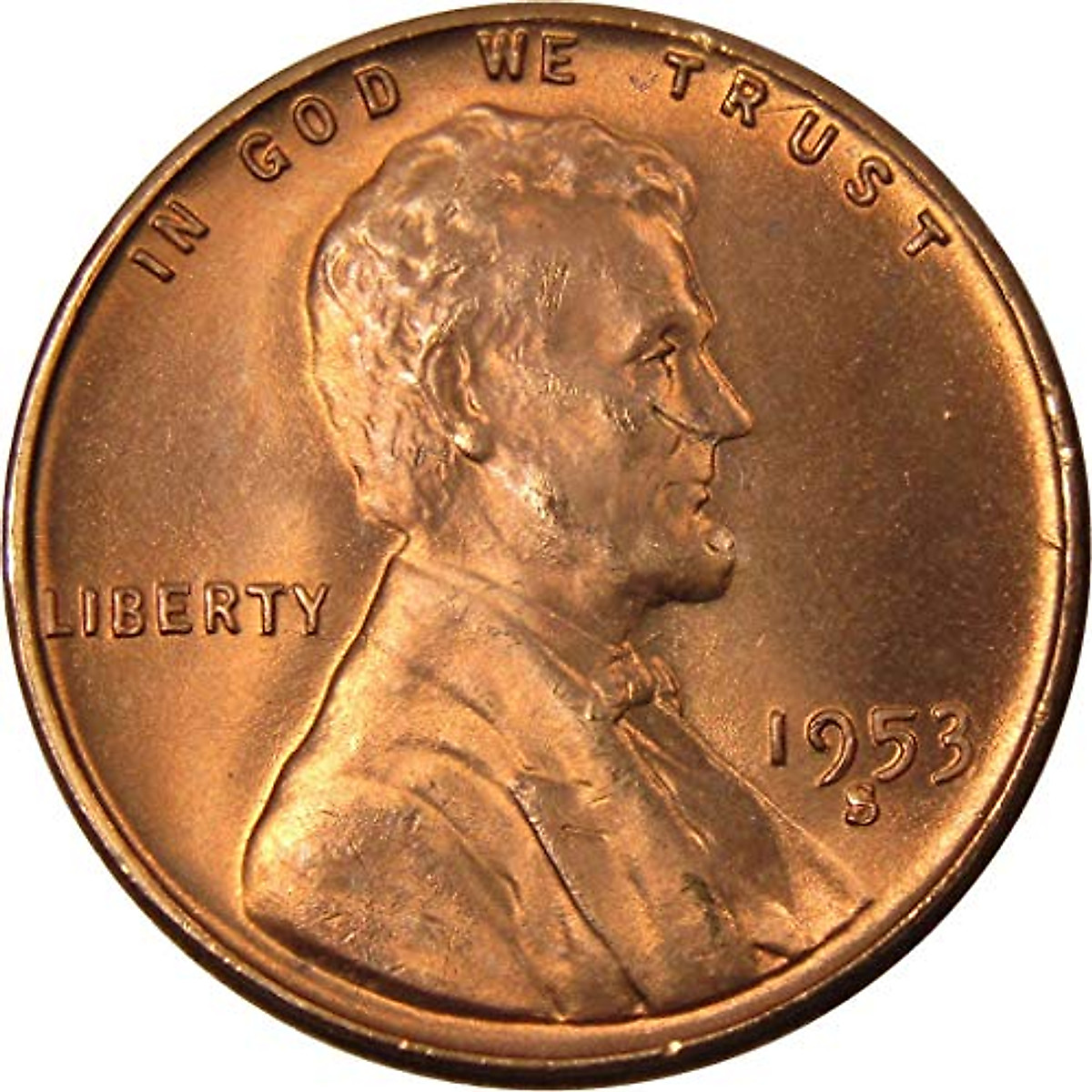 1953 S Lincoln Wheat Cent BU Uncirculated Mint State Bronze Penny 1c Coin