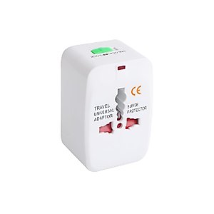Fortuna Mille Travel Adaptor, Universal Power Converter for 150+ Countries, Multi Plug for UK/US/AU/EU/CA, White
