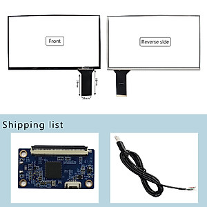 12.3 inch 10 Point Multi-Touch Capacitive Touch Panel Frame VS-123TC01-B1, for 12.3 " 1920X720 HSD123KPW1-A30 HSD123KPW2-D10 1280x480 LQ123K1LG03 LCD screen