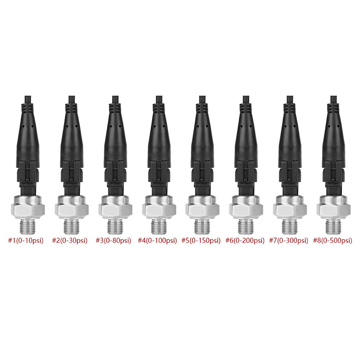 G1/4" Pressure Transducer Sensor Input 5V Output 0.5-4.5V / 0-5V Accuracy Analog Sensor Output for Water Gas Oil(0-150PSI)