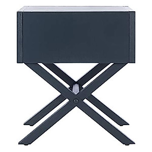 Safavieh Home Collection Odilia Navy and Gold 1-Drawer Nightstand