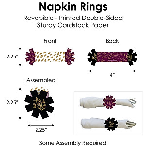 Big Dot of Happiness Elegant Thankful for Friends - Friendsgiving Thanksgiving Party Paper Charger and Table Decorations - Chargerific Kit - Place Setting for 8