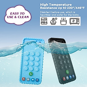 Baby Teething Toys, 2 Pack Teething Toys for Babies 0-6 Months 6-12 Months, Baby Teether Baby Toys 3-6 Months 6 to 12 Months, Cell Phone Baby Teether, Teethers for Babies 0-6 Months 6-12 Months