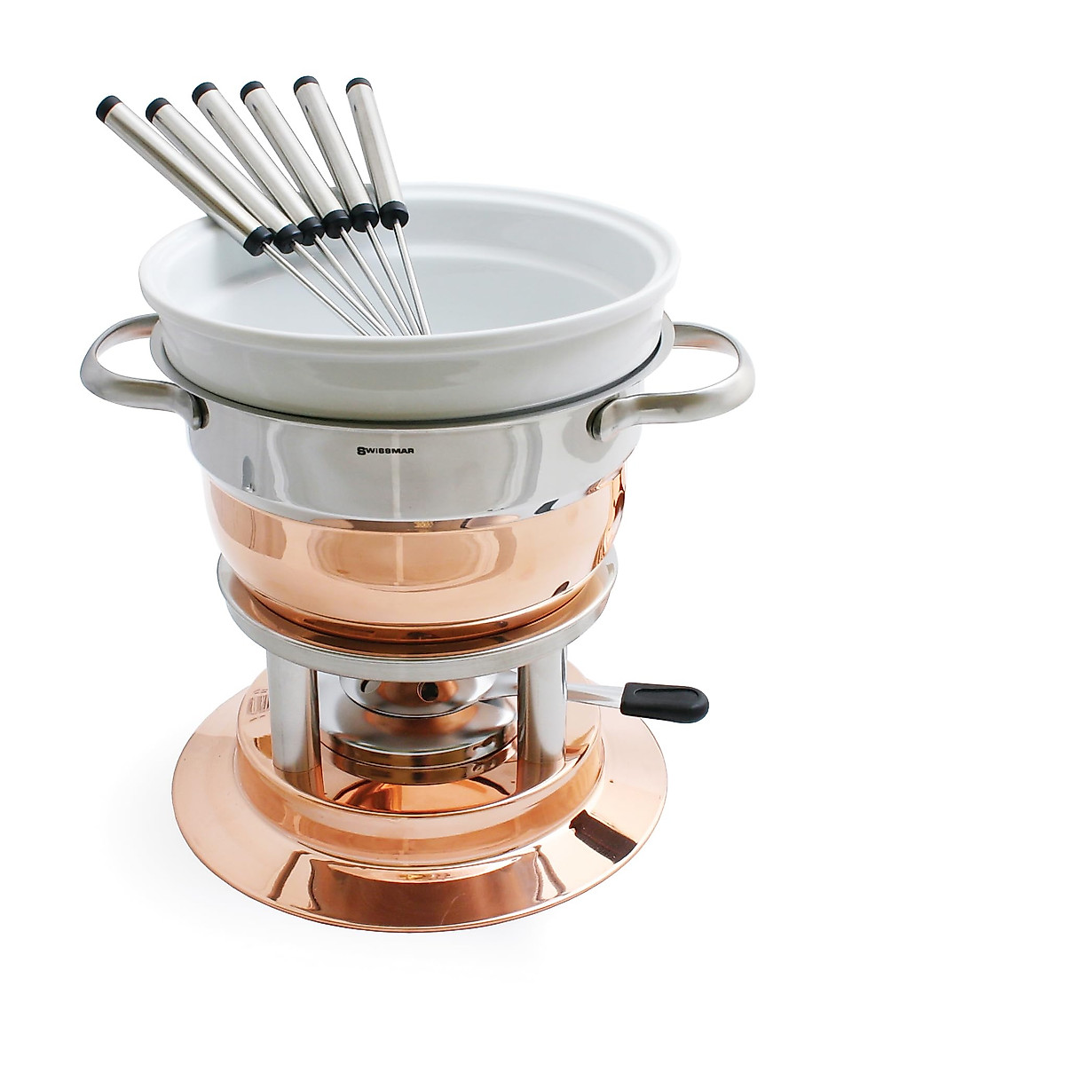 Swissmar Lausanne 11 Piece Copper Plated Fondue Set