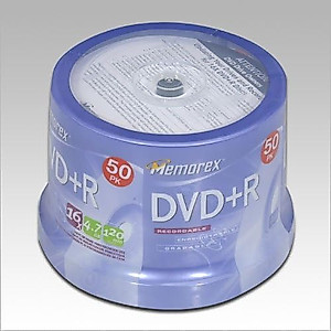 Memorex DVD+R 16x 4.7GB 50 Pack Spindle