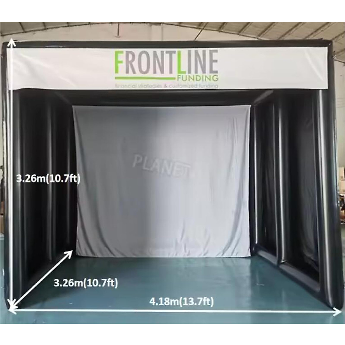 Golf Simulator Inflatable Golf Simulator with Screen Projector Shooting Tent (Inner Size: 11.8 * 9.84 * 9.84 ft)
