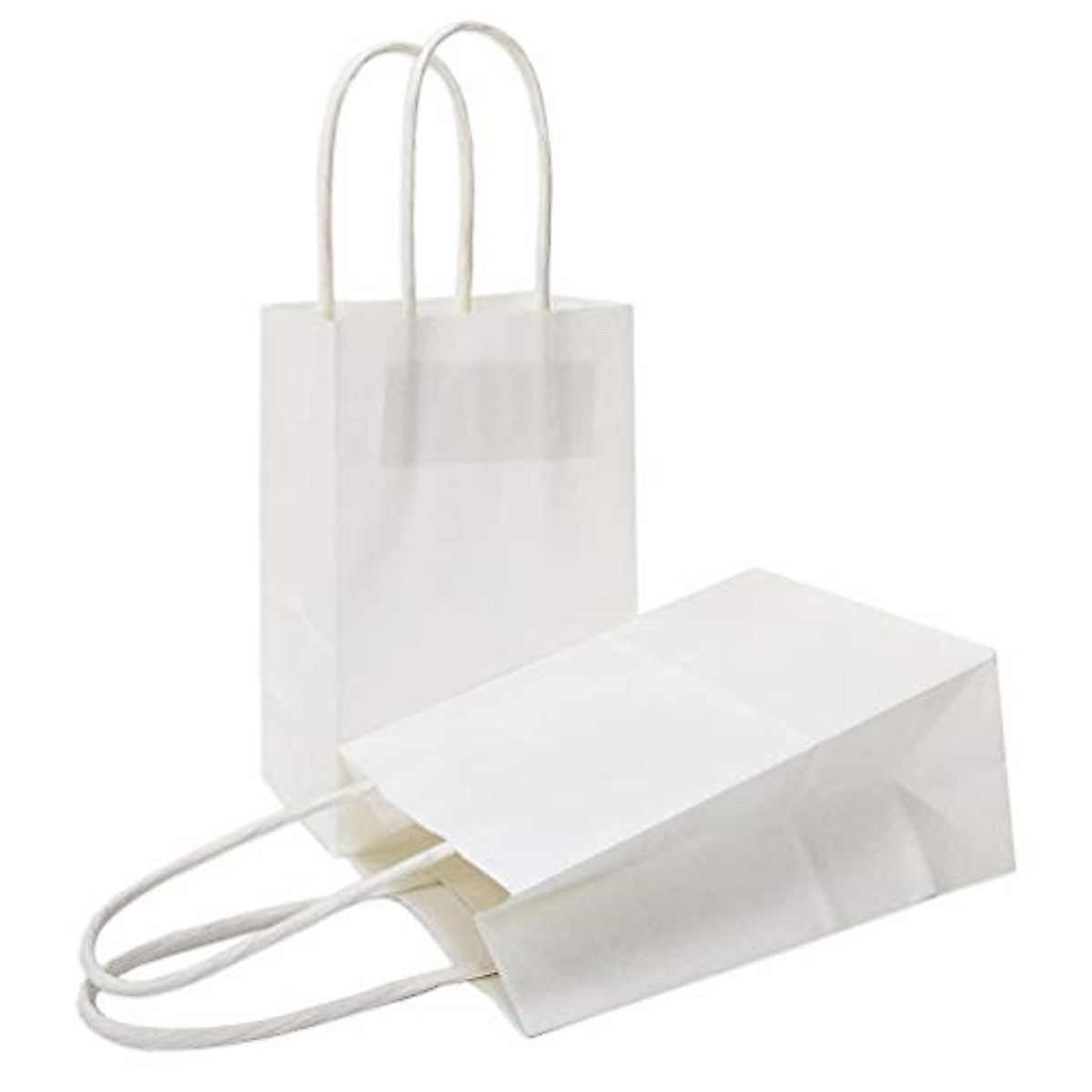 AZOWA Gift Bags Mini Kraft Paper Bags With Handles(White, 25 Pcs)