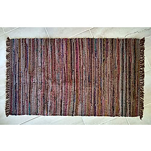 Sturbridge Country Rag Rug in Tobacco 30" x 50"