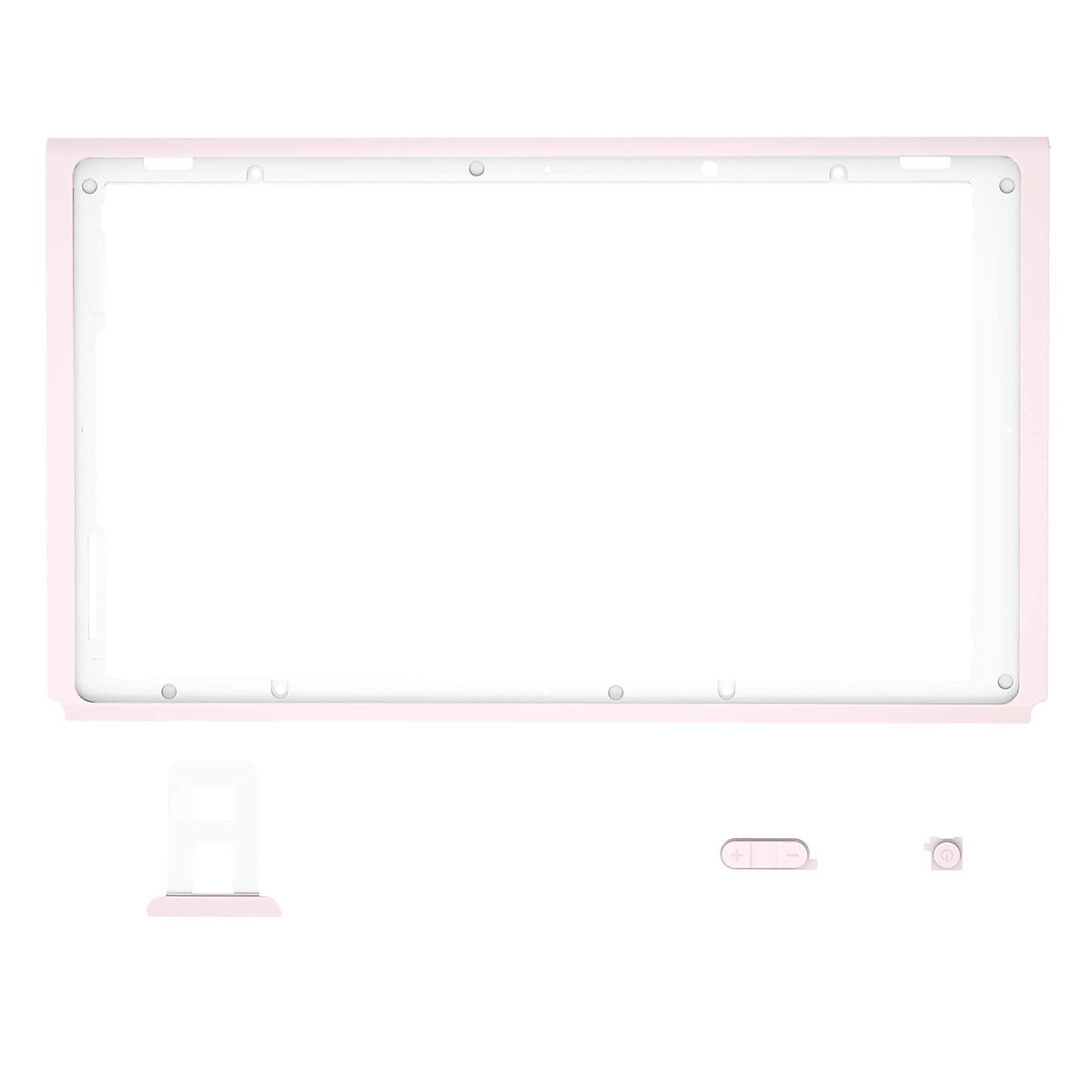 eXtremeRate Pink Front Back Plate for Nintendo Switch Console, NS Joycon Handheld Controller Housing with Full Set Buttons, Full Set Replacement Shell for Nintendo Switch - Switch NOT Included