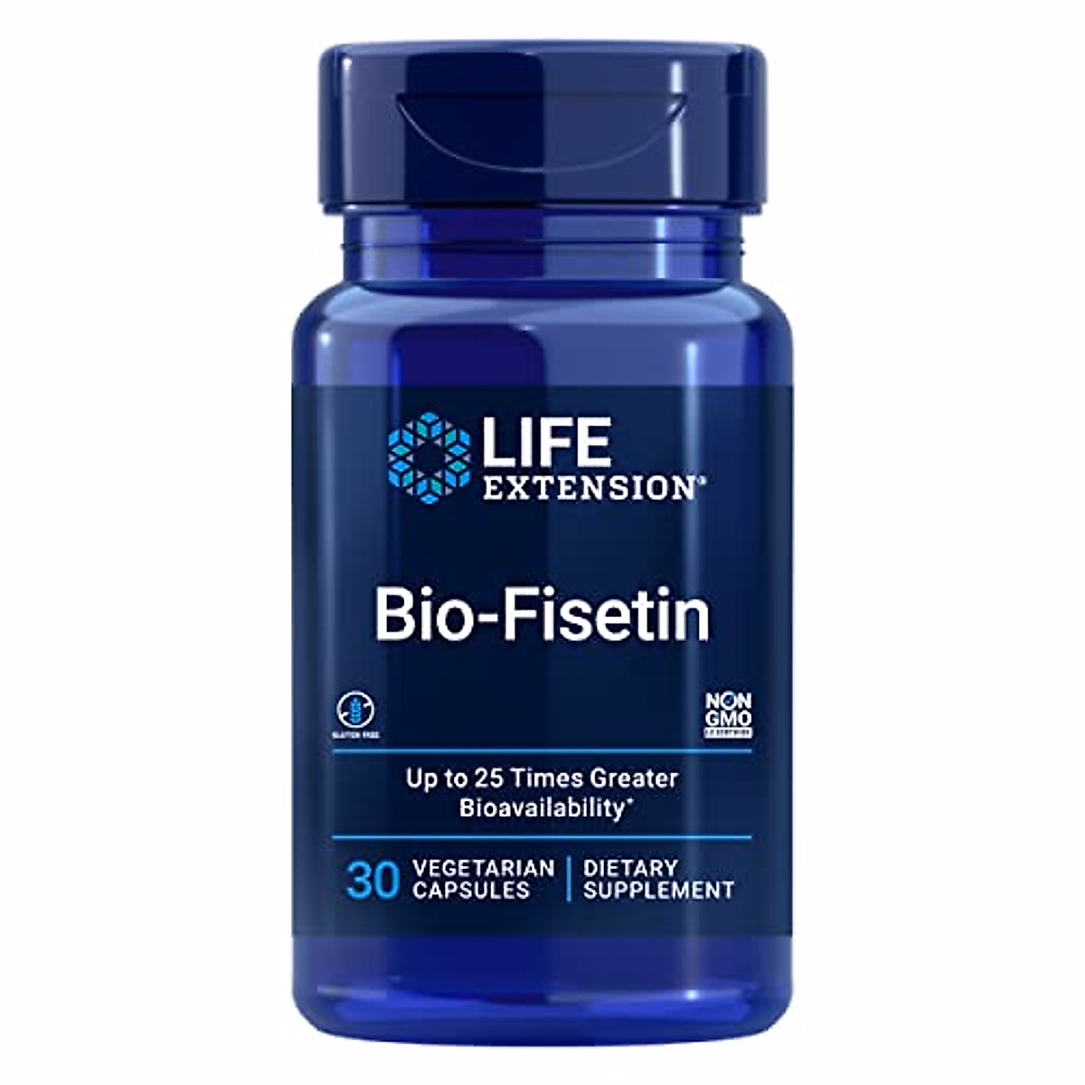 Life Extension Bio-Fisetin - for Anti-Aging, Heart, Eye and Kidney Health - Inflammation Management and Longevity Supplement Supplement - Non-GMO, Gluten-Free - 30 Vegetarian Capsules